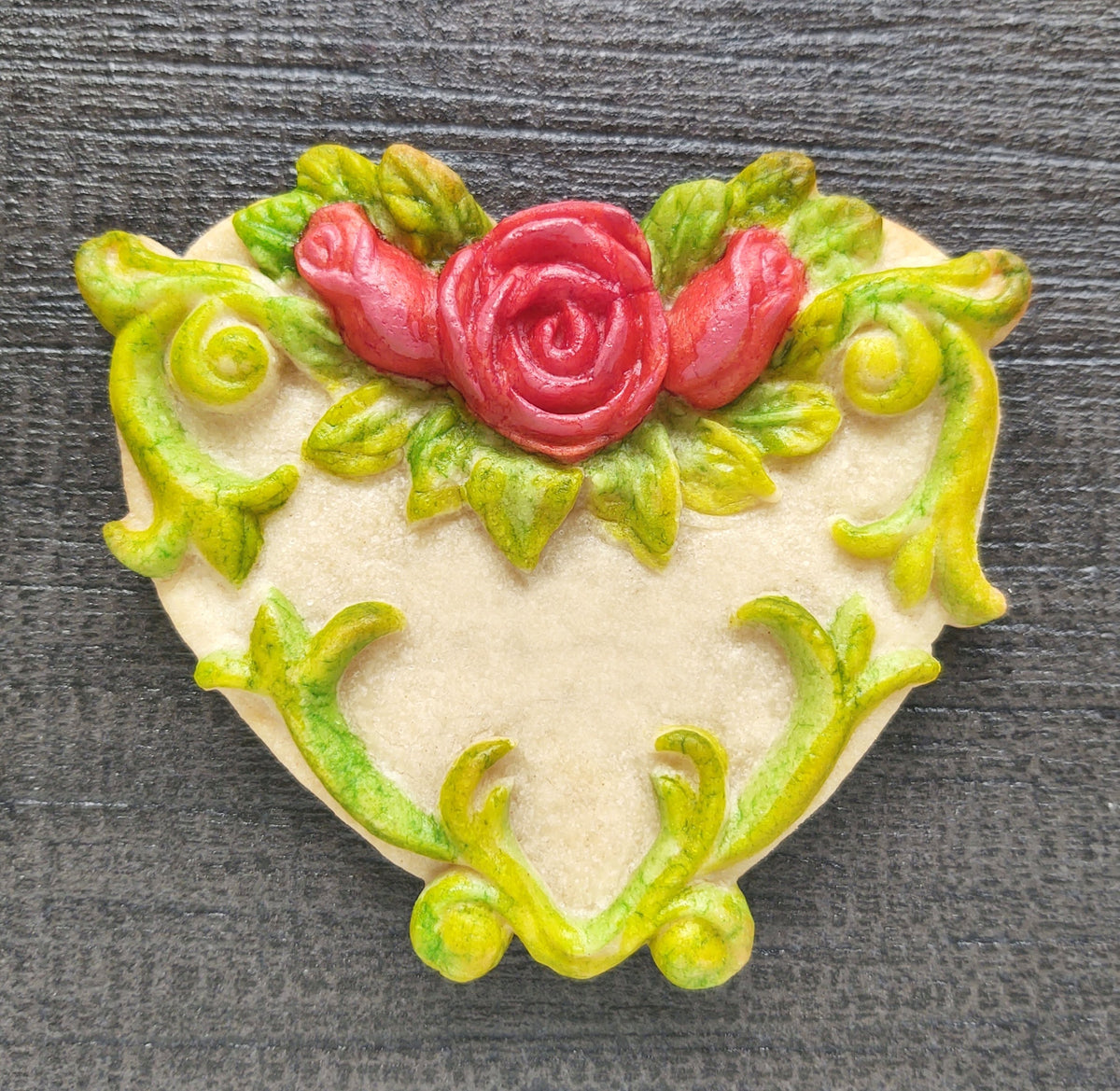 Rose Heart Silicone Cookie Mold – Artesão Cookie Molds